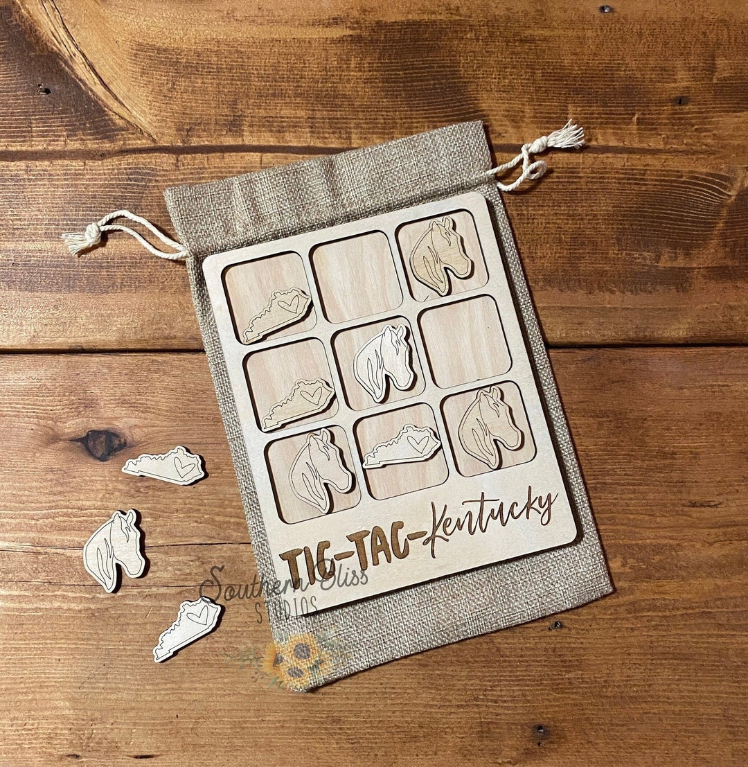 Tic Tac Kentucky | Laser Cut | Wood Game Board - Etsy