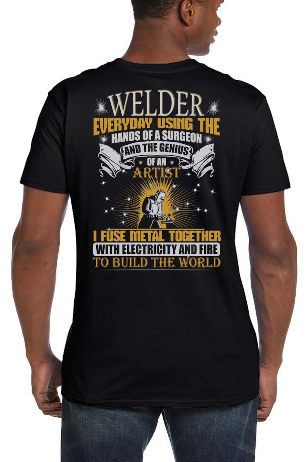 Welder Gift Vintage Casual Proud Mig Tig Arc Welding T-shirt Short ...