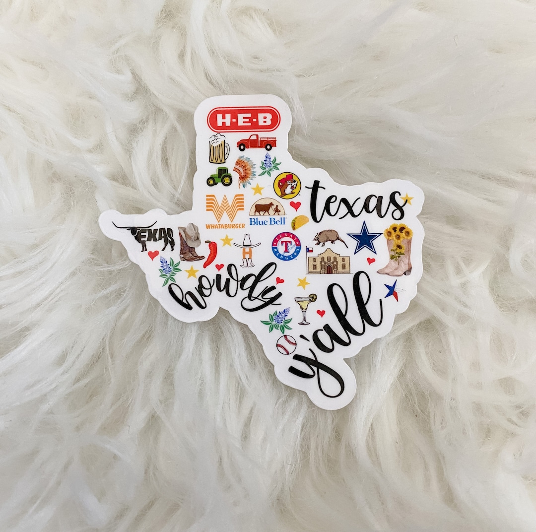 Texas Sticker - Etsy