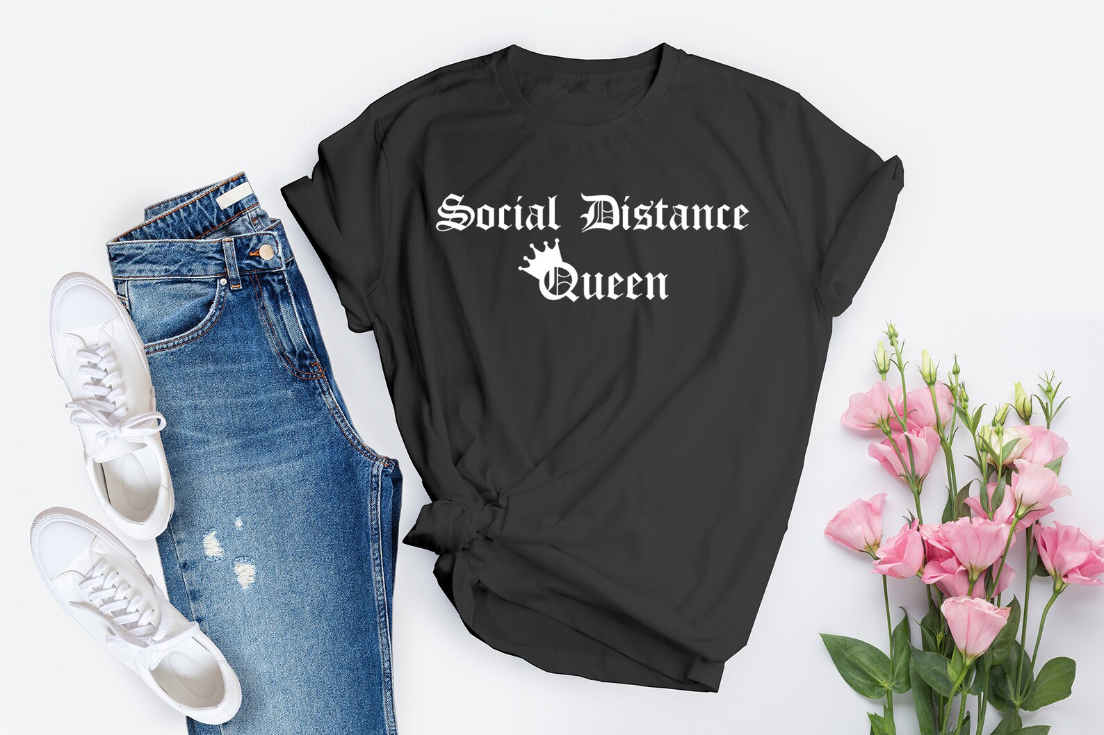 Social Distance Queen Social Distance Shirt Social | Etsy