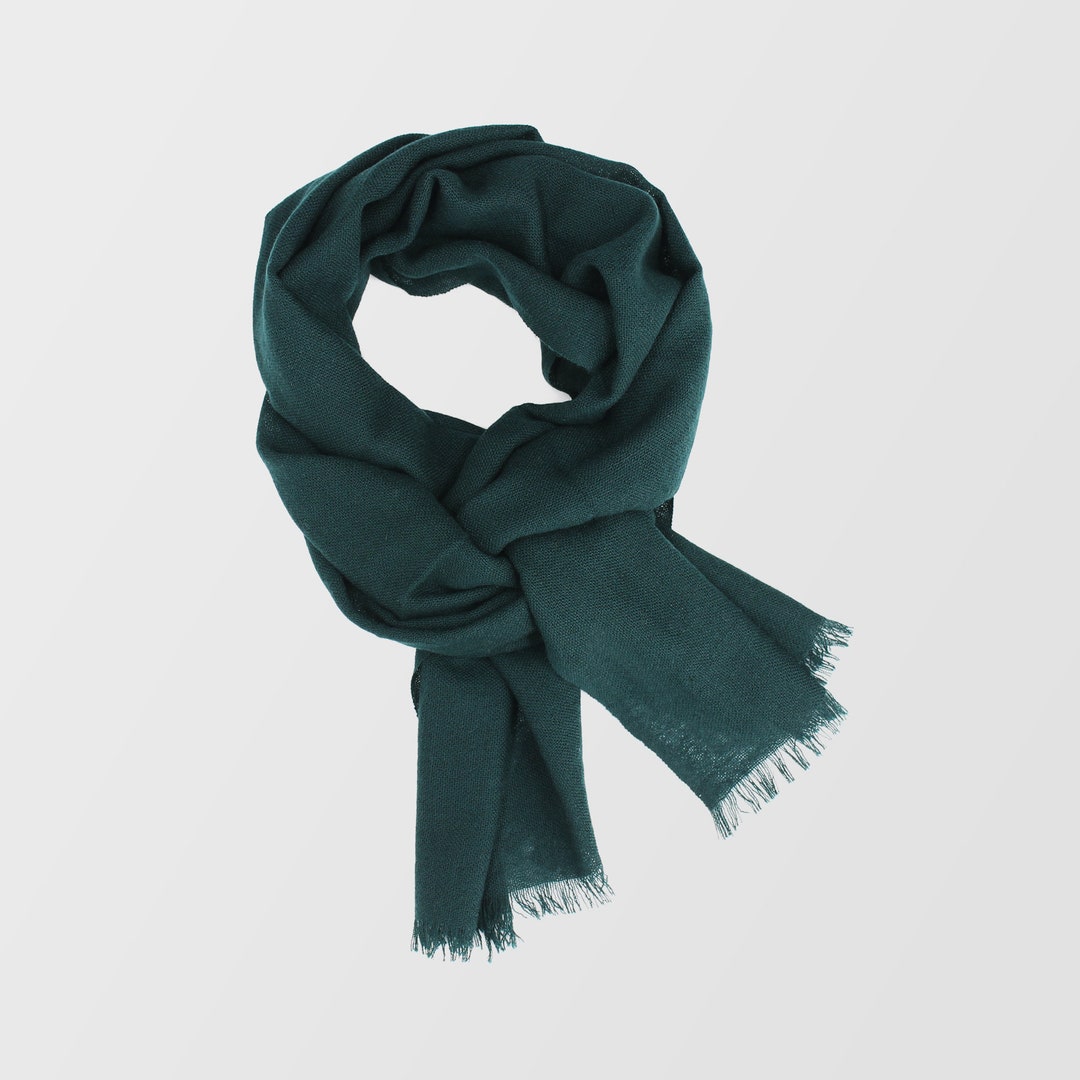 Pure Cashmere Scarf Soft Thin Cashmere Scarf Woven Cashmere Scarf Dark ...