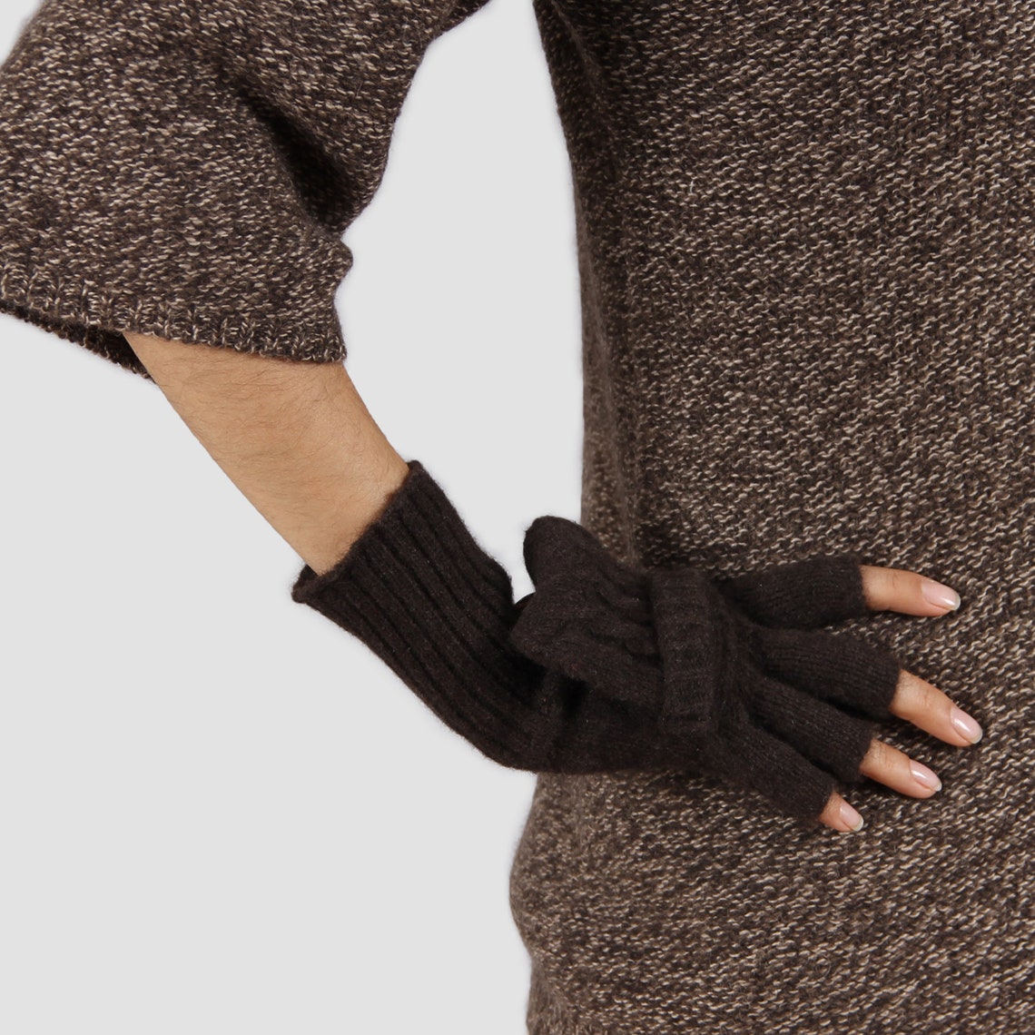 Convertible Mitten Mongolian Pure Yak Wool Flap Mittens 100% | Etsy UK