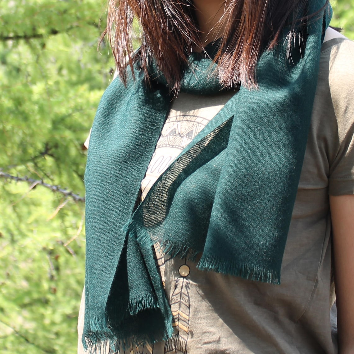 Pure Cashmere Scarf Soft Thin Cashmere Scarf Woven Cashmere - Etsy UK