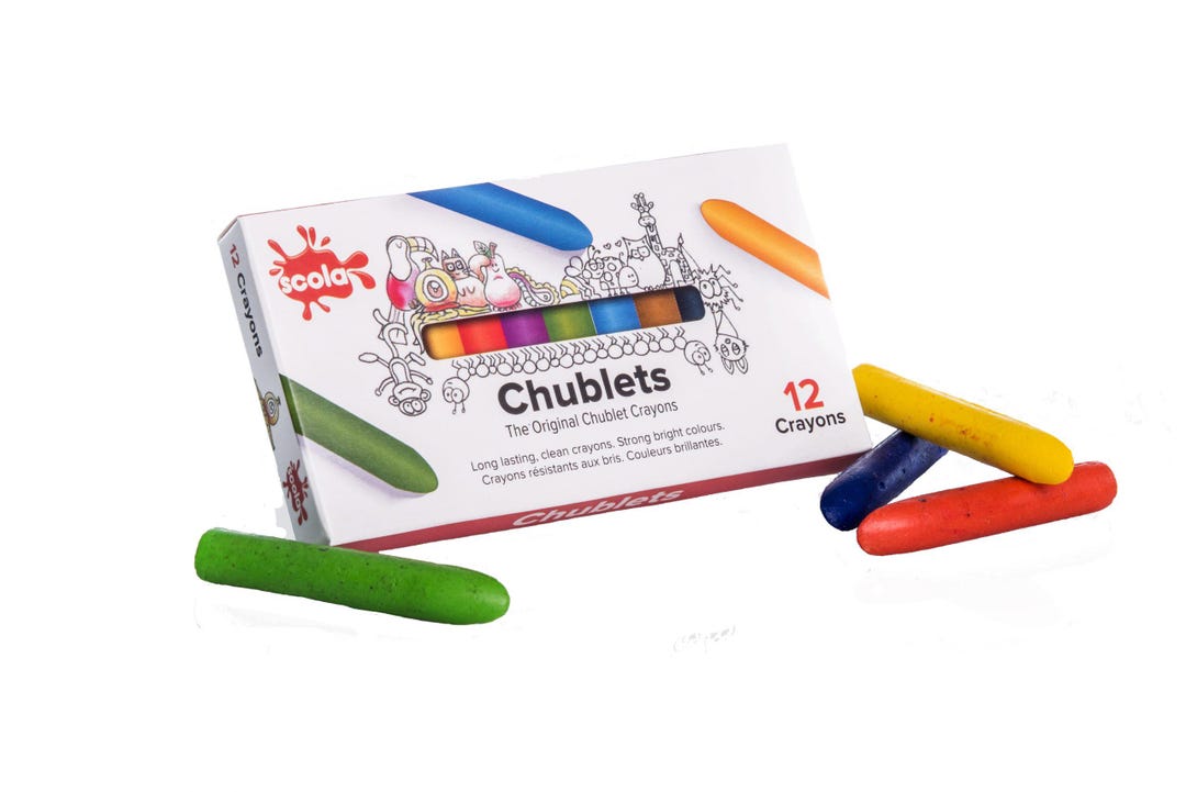 Chublet Crayons. 6 Boxes of 12 Crayons per Box. Perfect for Children's ...
