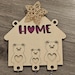 Three Bears Personalized Laser Cut Cute Teddy Bear Key Holder Board ...