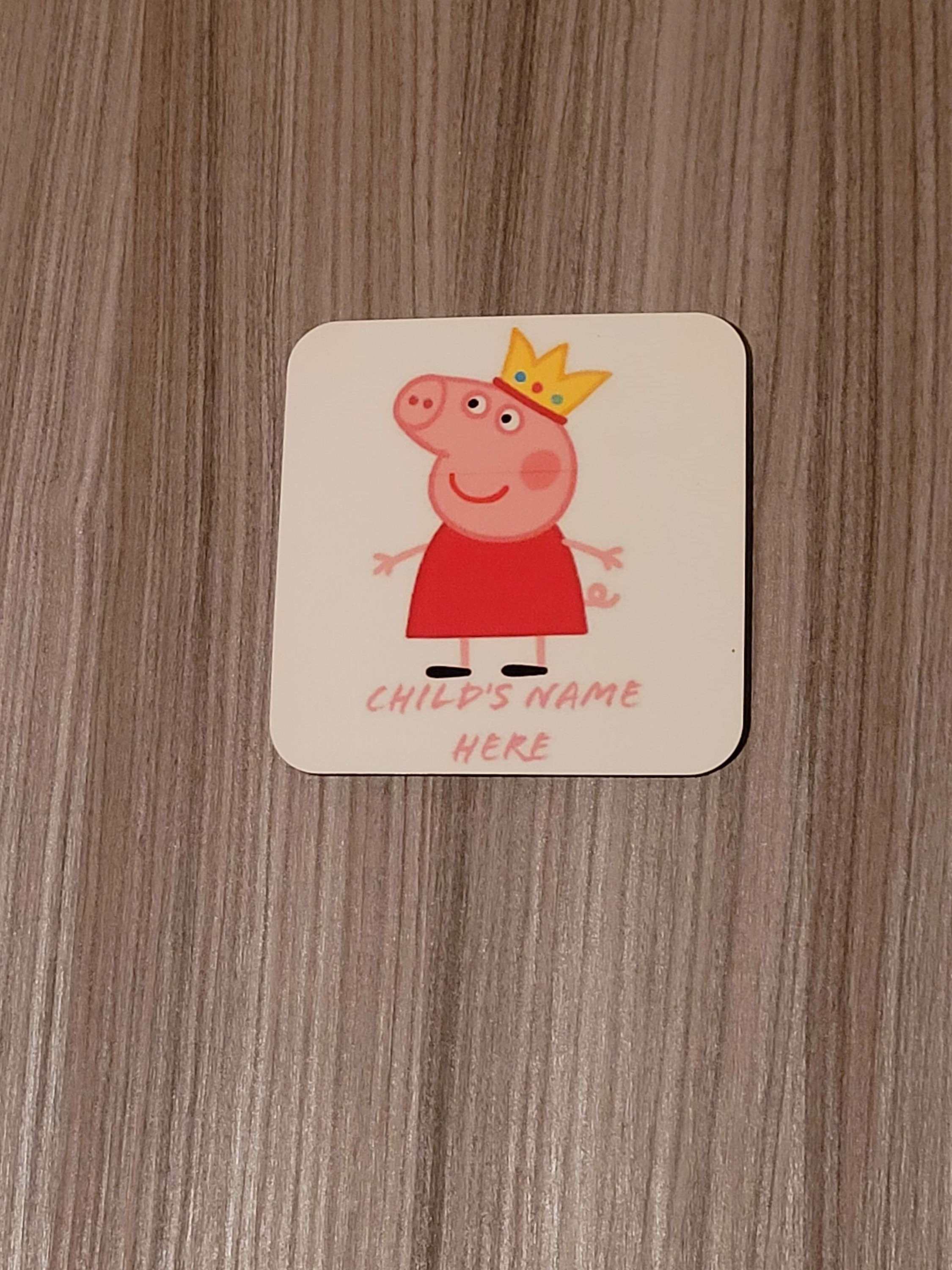 Personalised Peppa Pig Inspired Coasters . Coasters Can - Etsy