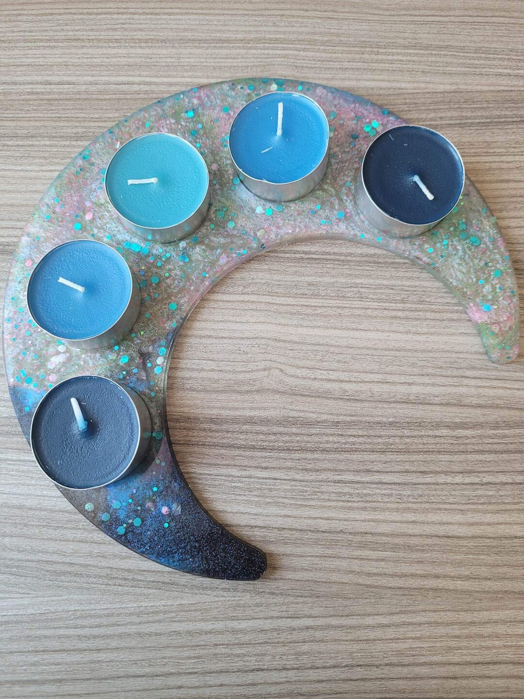 This One-of-a-kind Resin Moon Tea Light Holder /shot Glass Holder. is ...