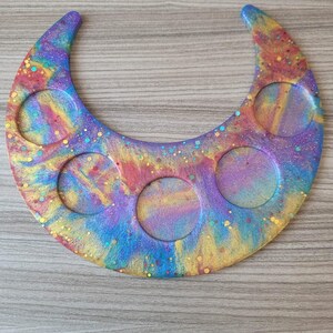 This One-of-a-kind Resin Moon Tea Light Holder /shot Glass Holder. is ...