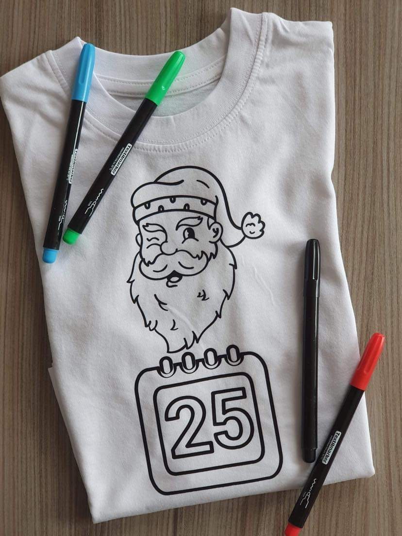 Colour Your Own Christmas Themed T-shirts Fun Activity for - Etsy