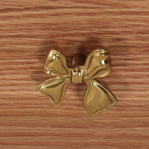 Solid Brass Bow Drawer Pull Modern Style Decorative Dresser Knob Drawer ...