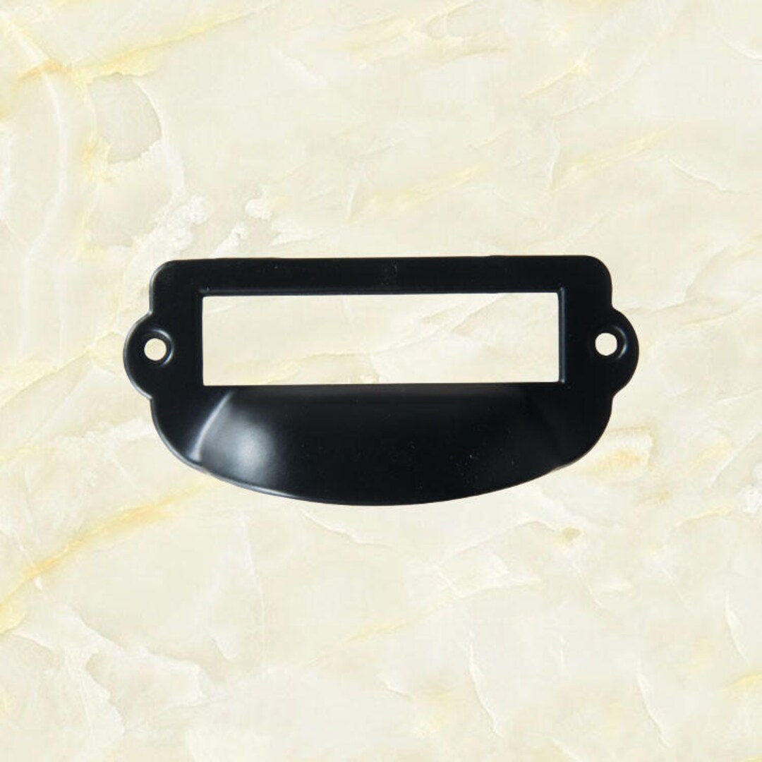 1PC Black 82x36mm Library Label Drawer Pull Label Holders Label Frames ...