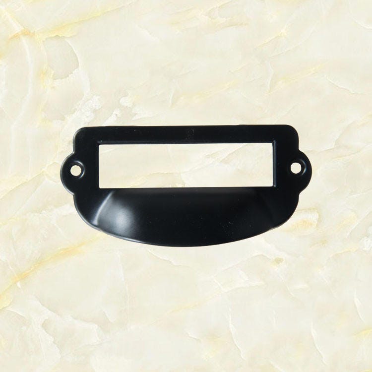 1PC Black 82x36mm Library Label Drawer Pull Label Holders - Etsy