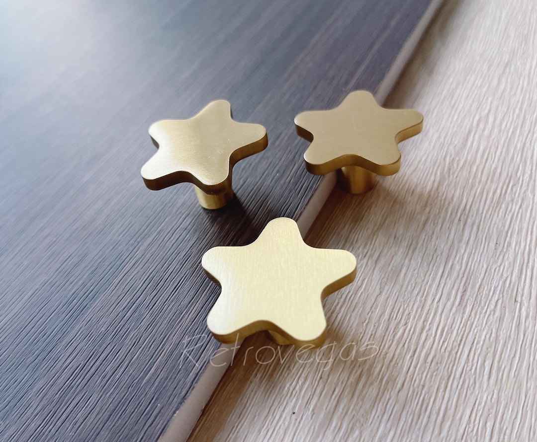 Solid Brass Star Drawer Pull: Modern Cabinet Knob (1.2") WMLS615 - Etsy