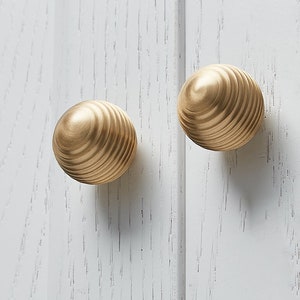 Ball Solid Brass Drawer Pull Modern Style Decorative Dresser Knob ...