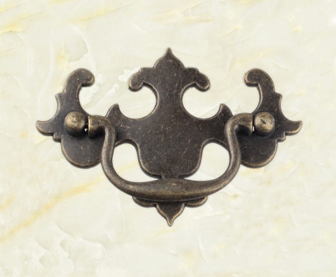 1PC Antique Bronze Drop Bail Pull Key Cabinet Pull Knob Dresser Pull ...