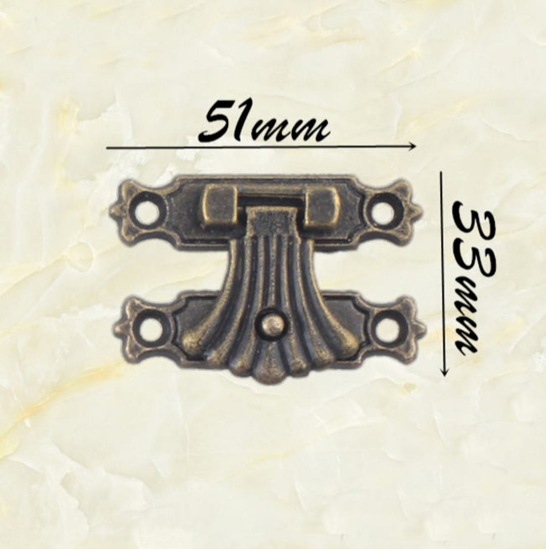 1PC 51x33mm Antique Bronze Box Latch, Rustic Latch Hasp, Trunk Latch ...