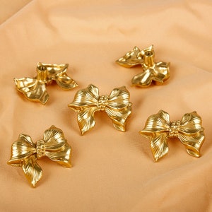 Solid Brass Bow Drawer Pull Modern Style Decorative Dresser - Etsy