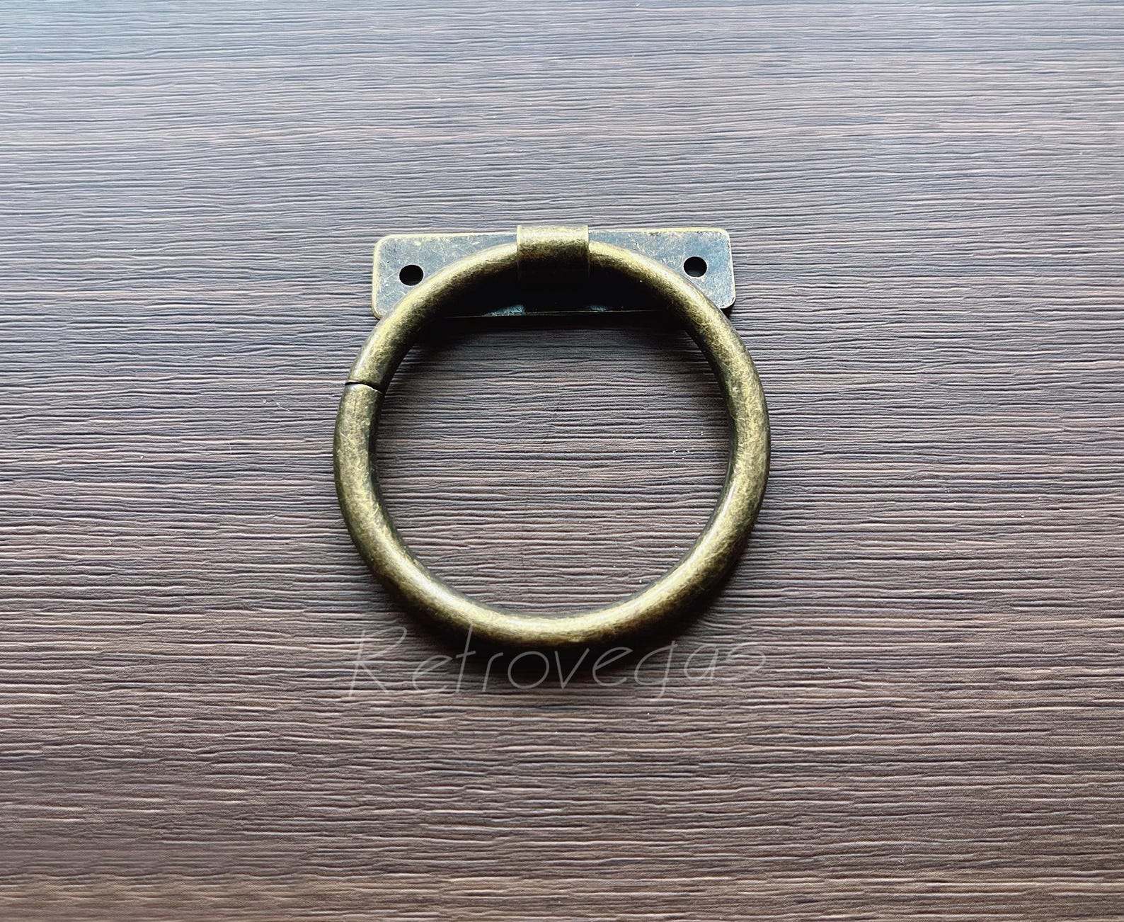 Antique Bronze Drop Ring Pull Handle - 1.7" Iron Cabinet Knob LS551 - Etsy