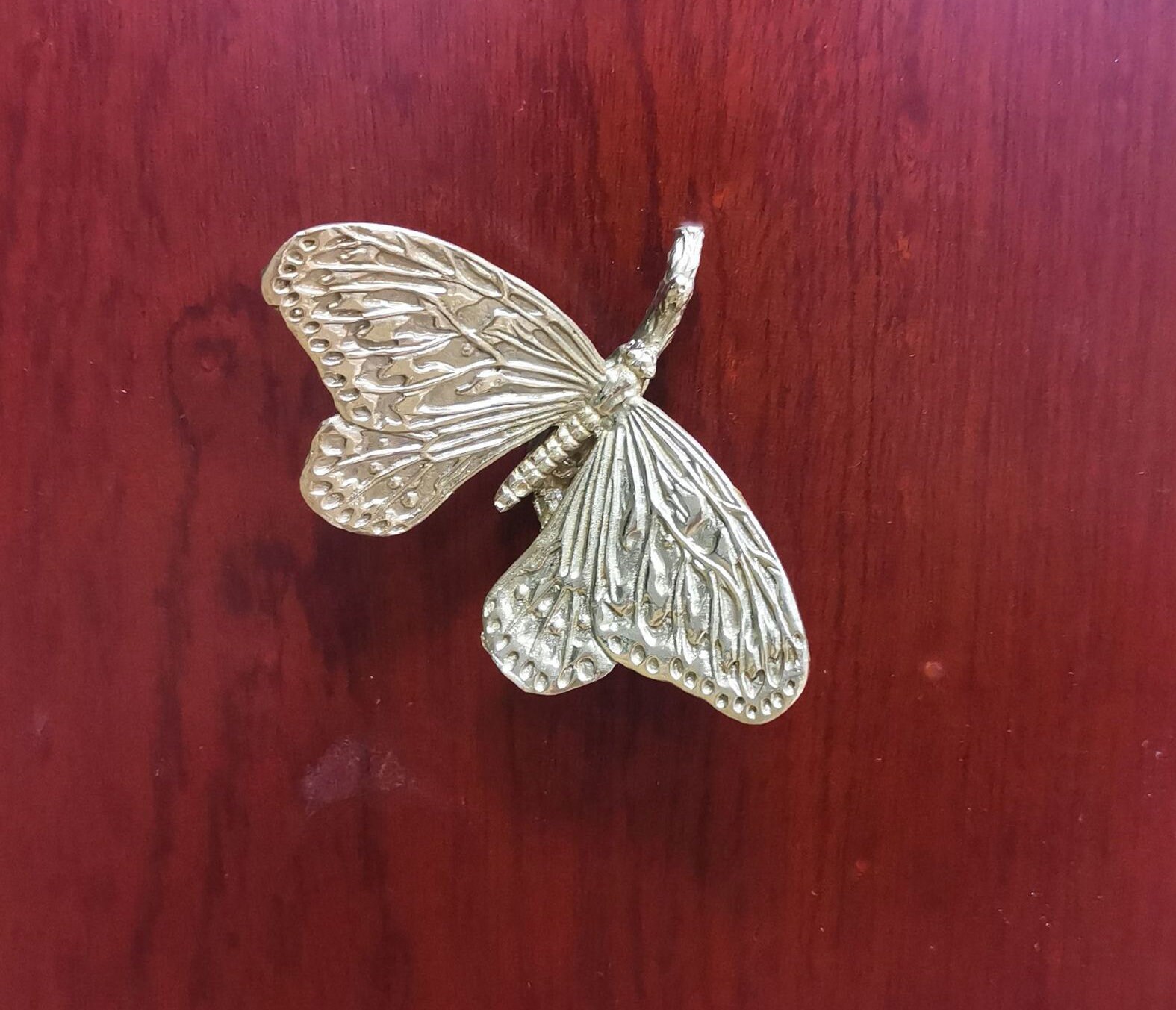 Solid Brass Butterfly Drawer Pull Modern Style Decorative - Etsy