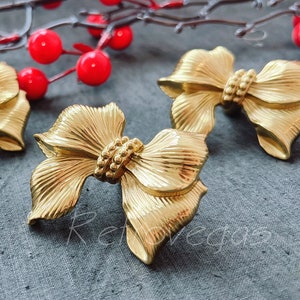 Solid Brass Bow Drawer Pull Modern Style Decorative Dresser Knob Drawer ...