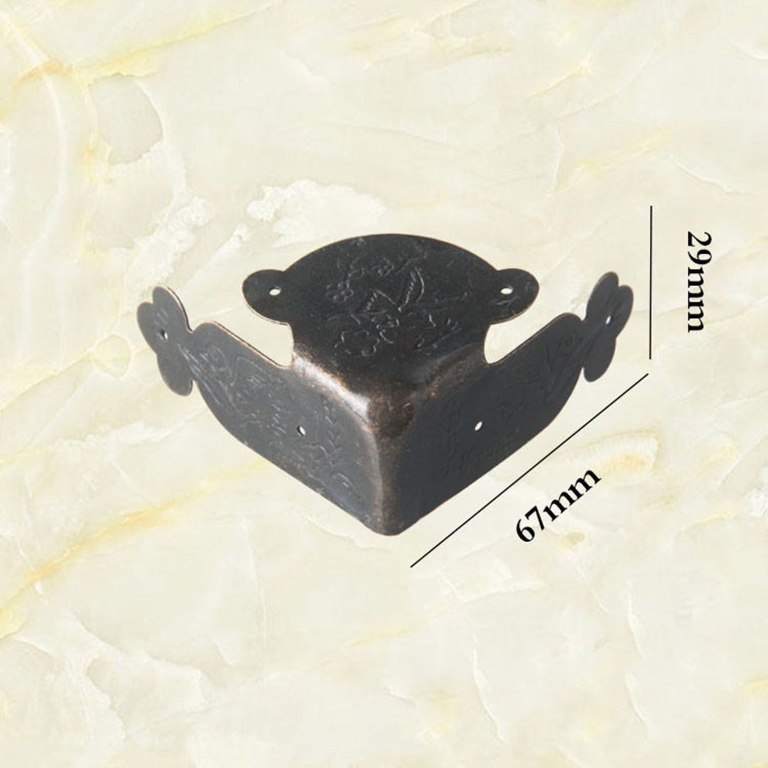 4PCS Bronze Corner Protectors Iron Corner Decorative Corner Bracket ...