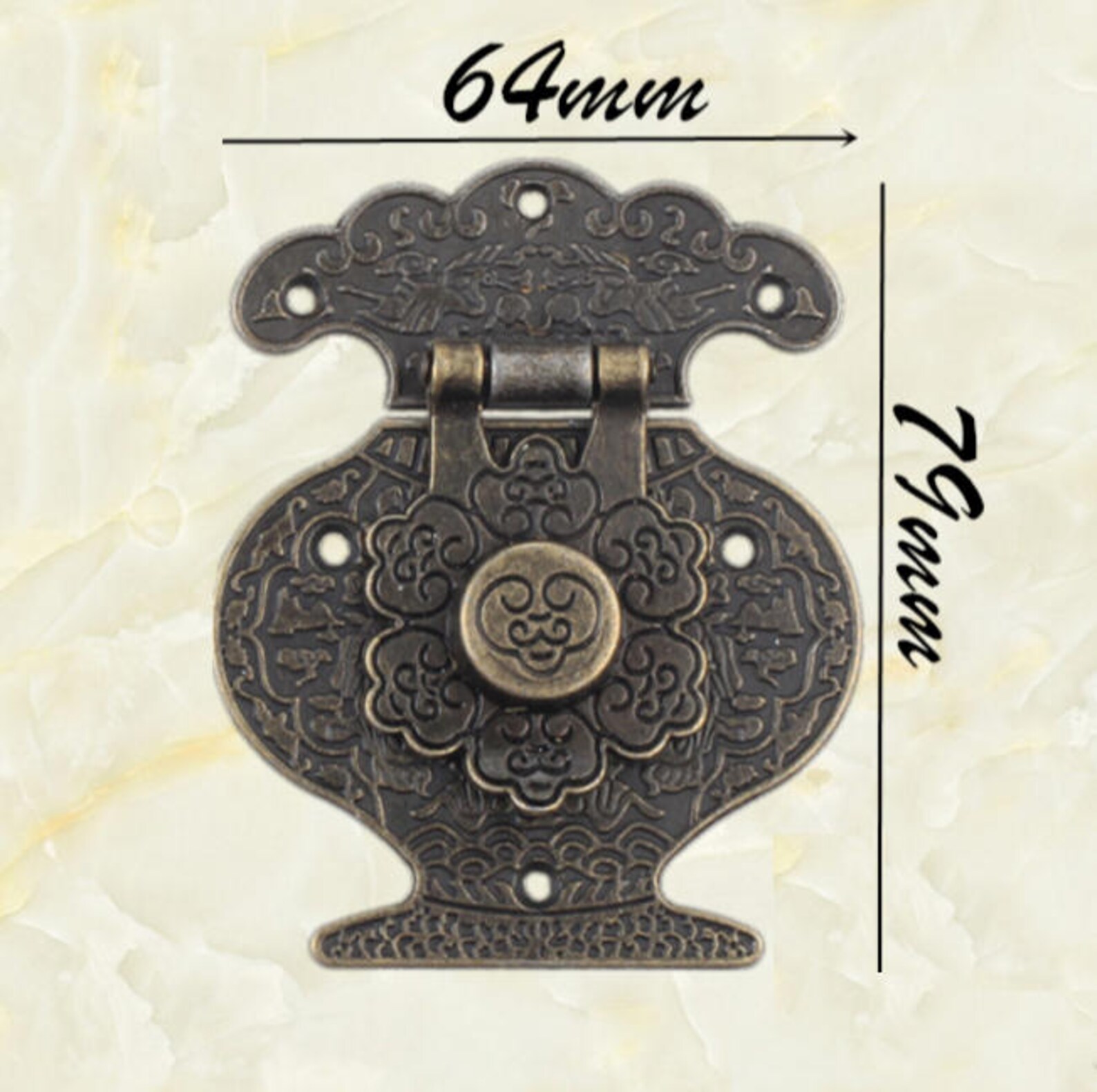 1PC 64x79mm Antique Bronze Box Latch Rustic Latch Trunk - Etsy