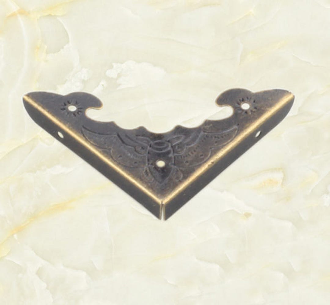4PCS Bronze Corner Protectors Iron Corner Decorative Corner Bracket ...