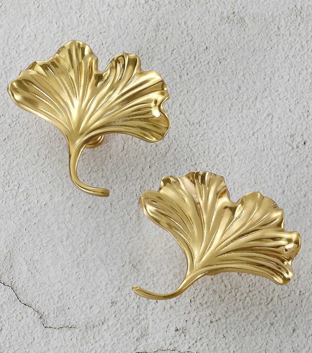 Solid Brass Leaf Drawer Pull Modern Style Decorative Dresser - Etsy