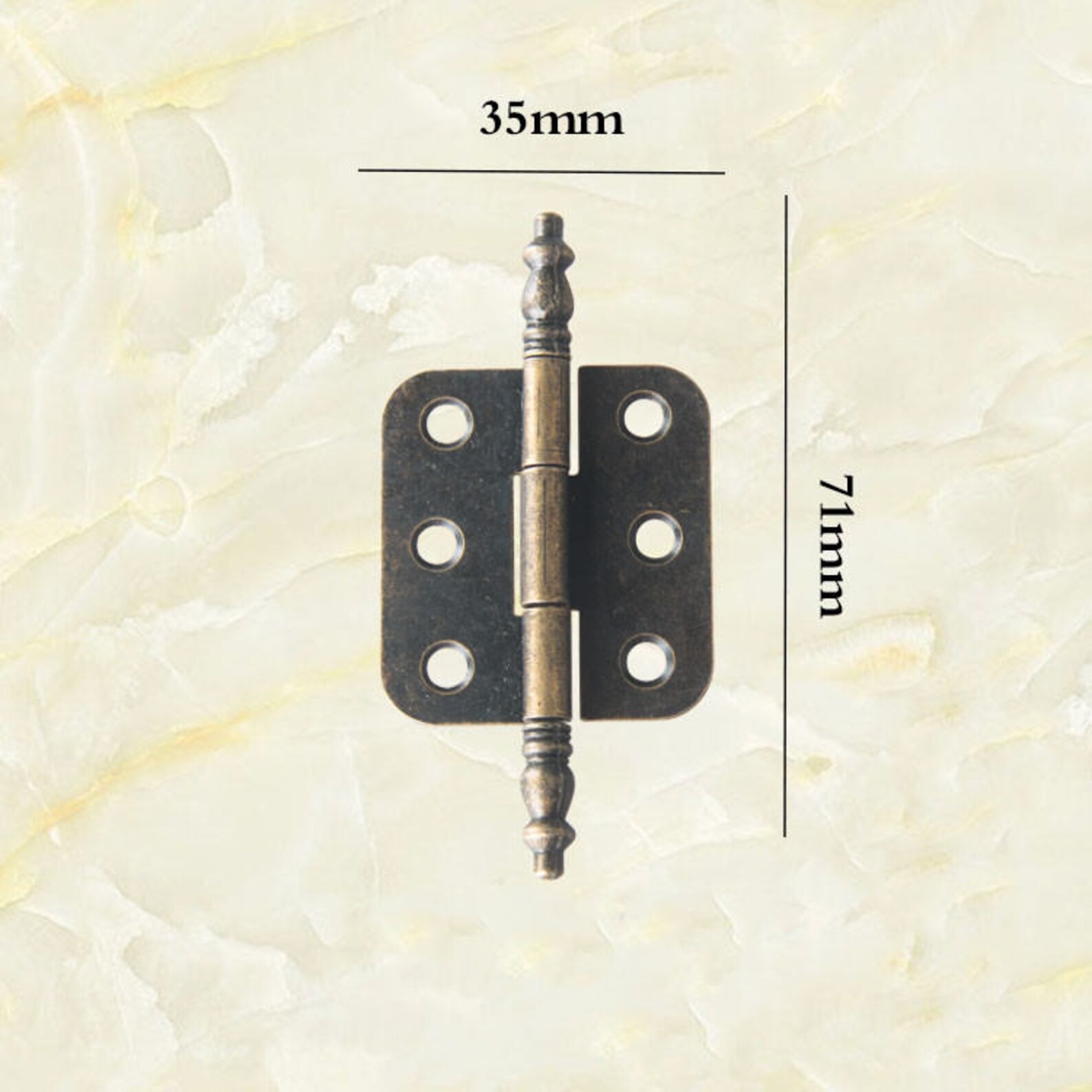 1PC Antique Brass 71mm Cabinet Hinges Box Gemel Door & | Etsy