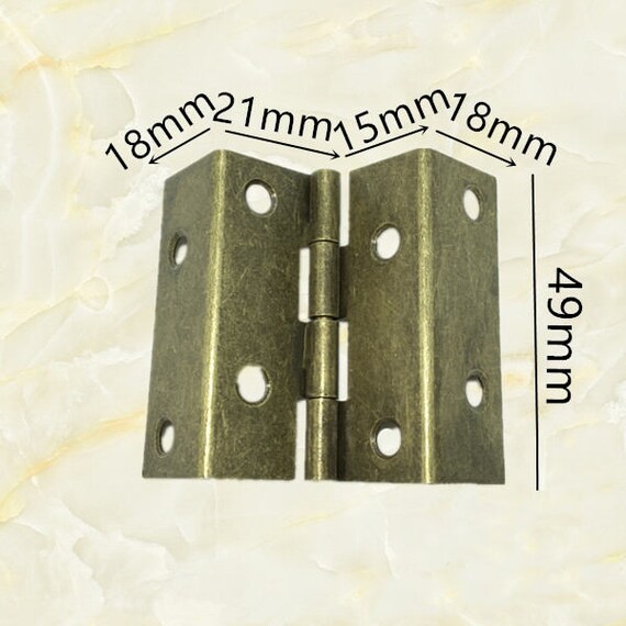 1PC Antique Brass 49mm Cabinet Hinges Box Gemel Door & - Etsy