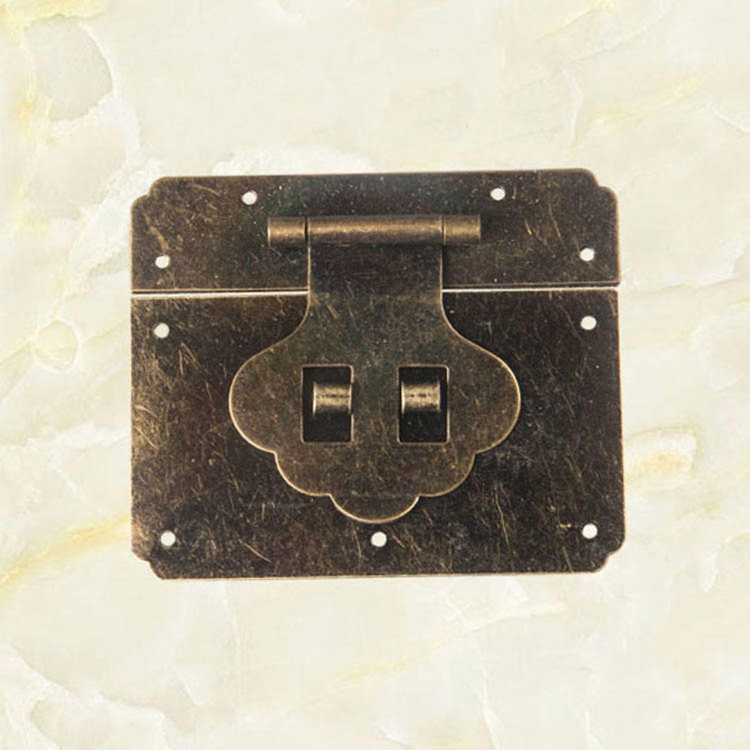 1PC 100x84mm Antique Bronze Iron Latch, Rustic Iron Latch, Trunk Latch ...