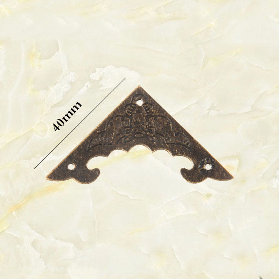 8PCS Bronze Corner Protectors Wood Corner Decorative Corner Bracket ...