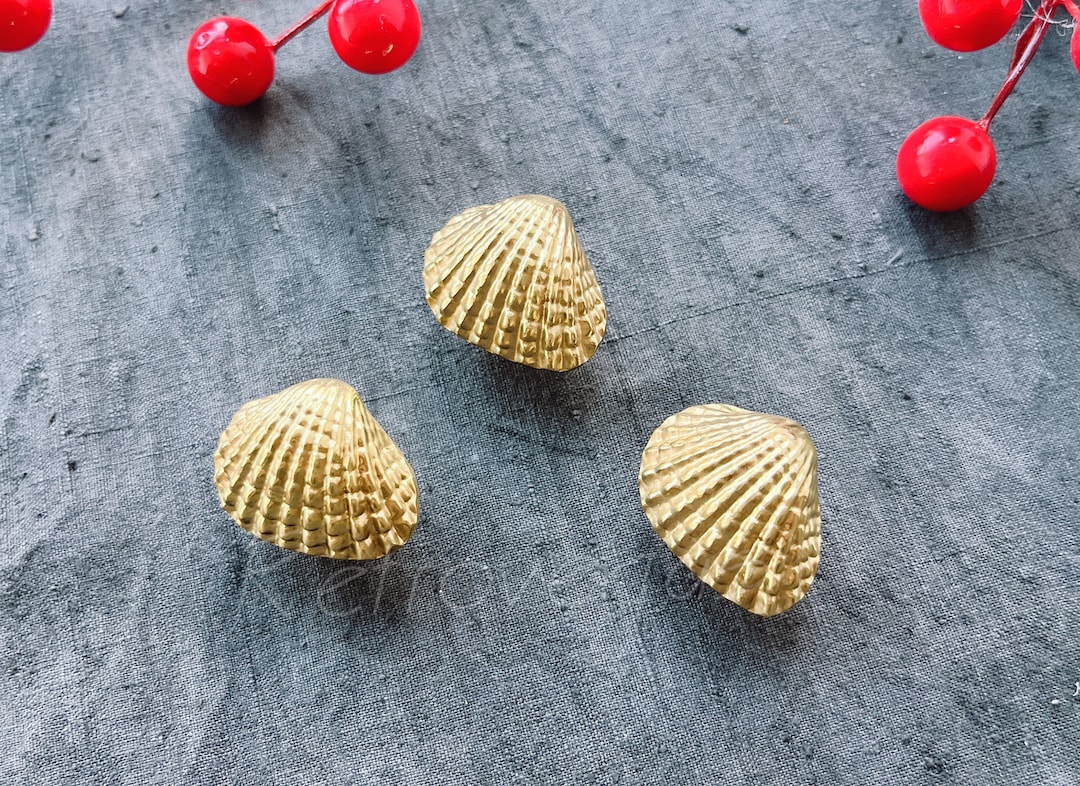 Solid Brass Scallop Drawer Pull: Modern Cabinet Knob WMLS516 - Etsy