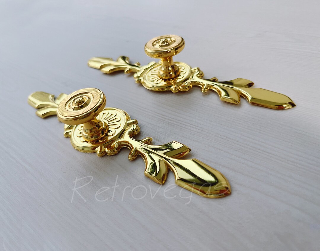 Gold Bronze Black Drawer Pull Back Plate Pull Decorative Dresser Drawer ...