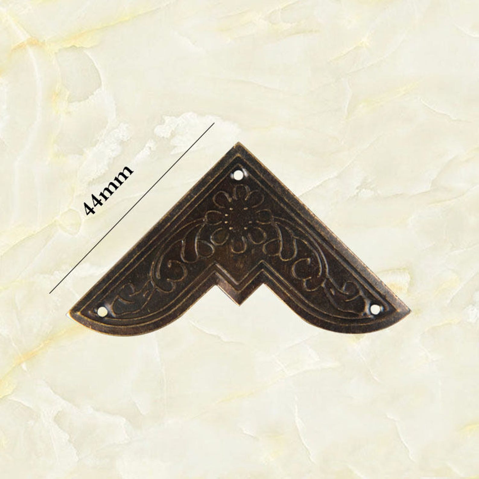 10PCS Antique Bronze Flat Corner Brackets Vintage 44mm Corner - Etsy