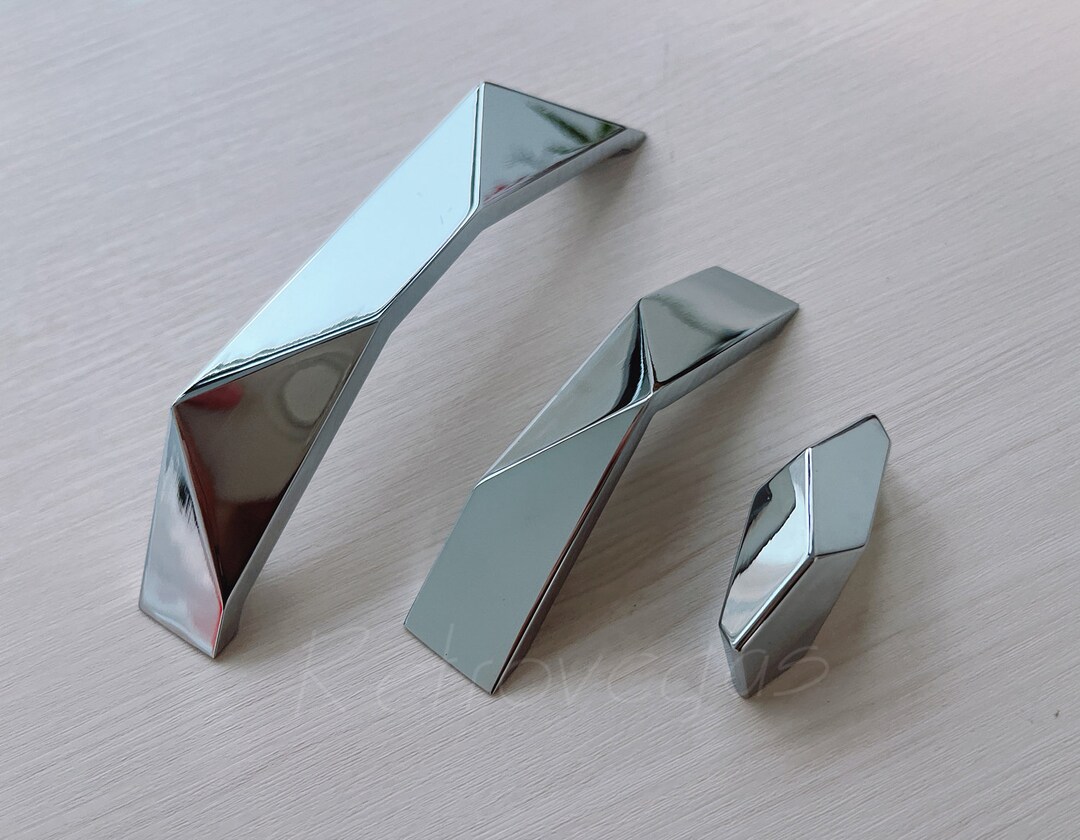 Chrome Modern Drawer Pull: Metal Alloy Furniture Handle WMLS908 - Etsy