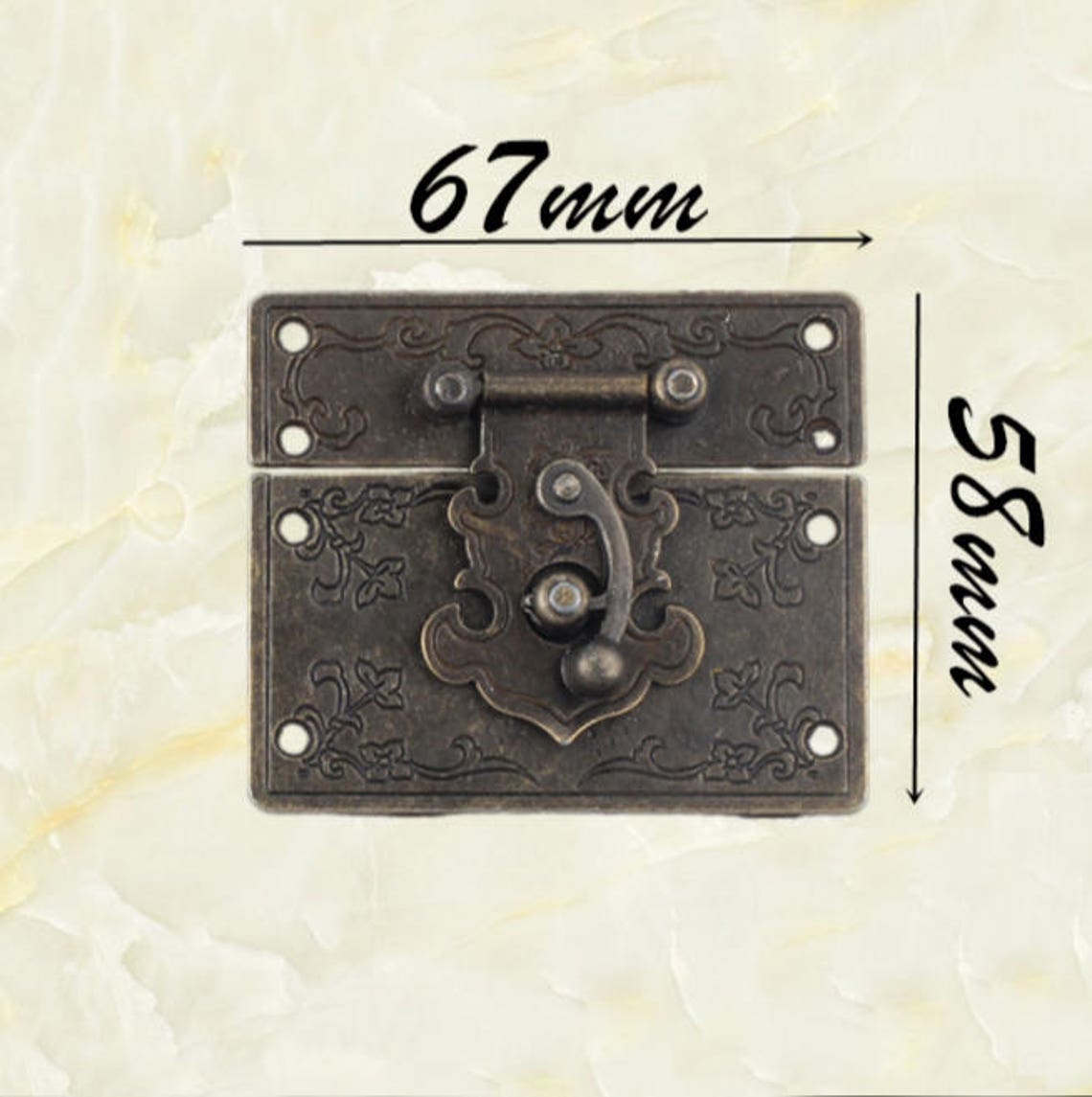 1PC 68x57mm Antique Bronze Box Latch Rustic Latch Trunk | Etsy