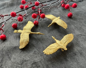 Flying Bird Knob, Gold Sparrow Drawer Pull, Copper Dove Door Handle, Black Bird Cabinet Hardware ...