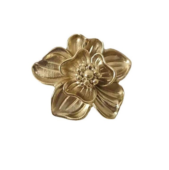 Solid Brass Flower Drawer Pull Modern Style Decorative Dresser - Etsy