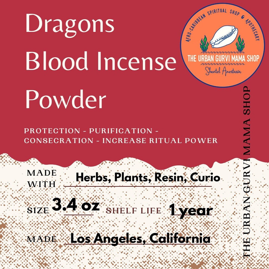 Dragons Blood Incense Powder || Apothecary Corked Vial || Protection ...