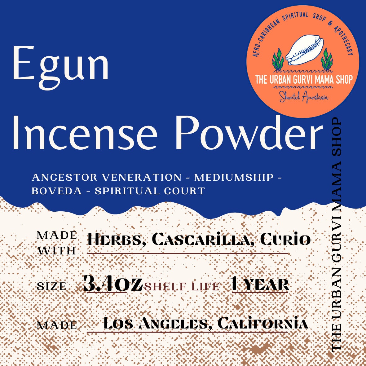 Egun (ancestor) Herbal Incense Powder in Apothecary Corked Vial ...