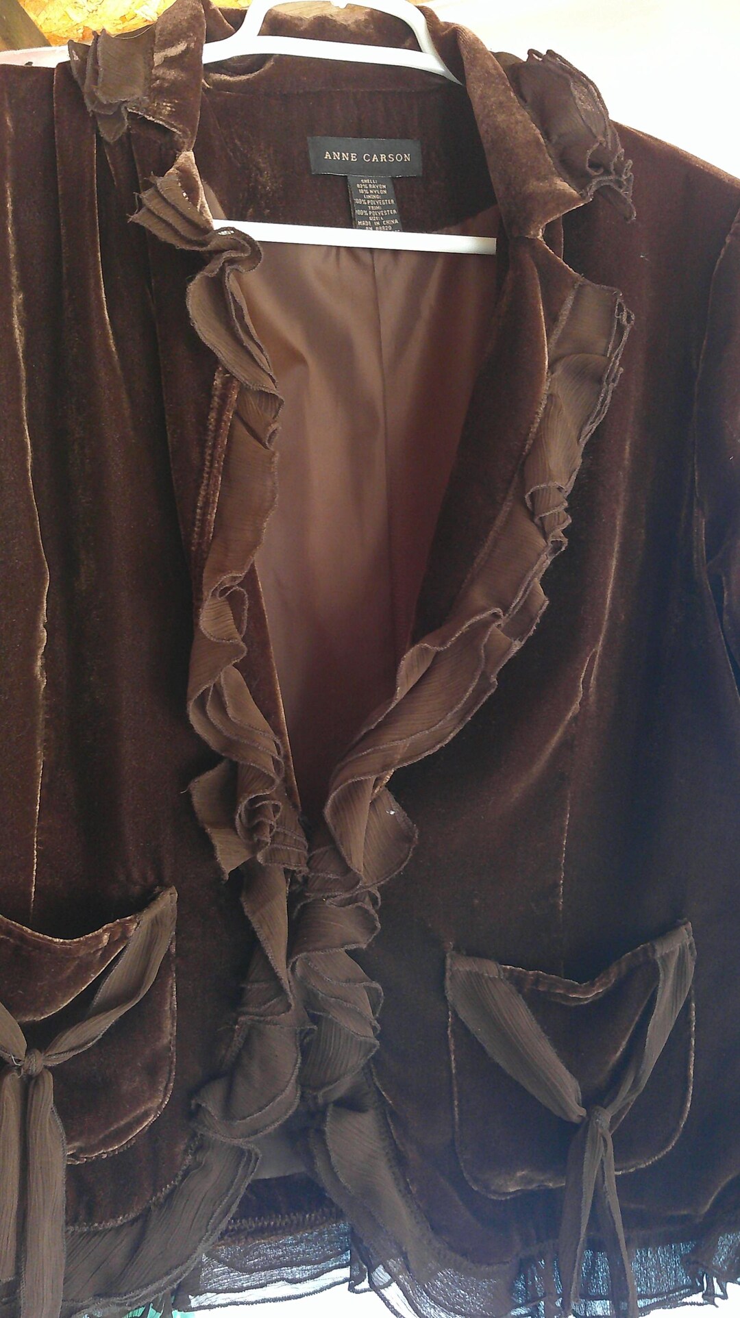Anne Carson Victorian Whimsigoth Blazer – Size Large – Brown Velvet ...