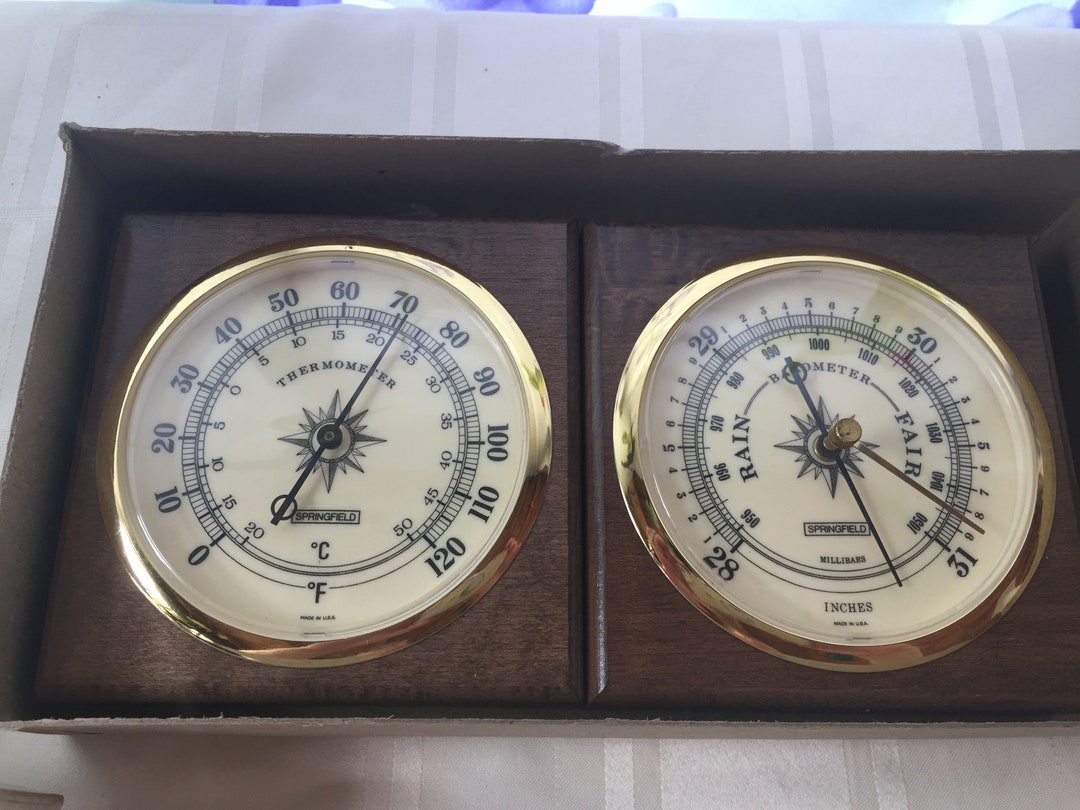 Vintage Springfield Weather Station DUO MIB No Key - Etsy