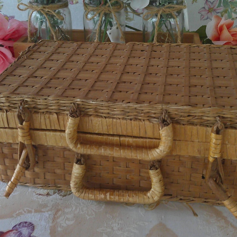 Rattan Suitcase - Etsy