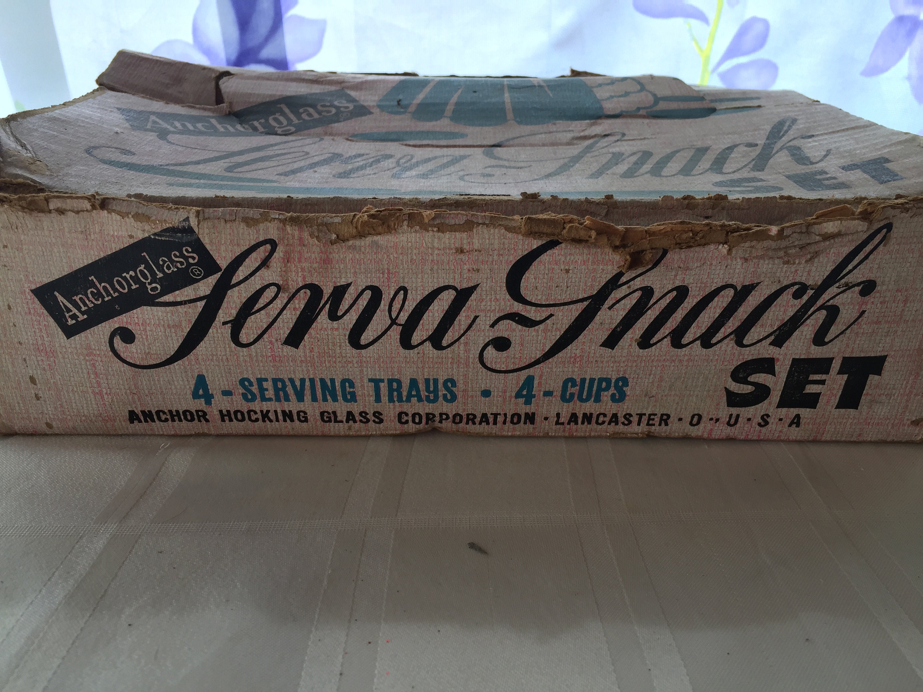 Vintage Anchorglass Serva Snack Set - by Anchor Hocking - MIB - Etsy