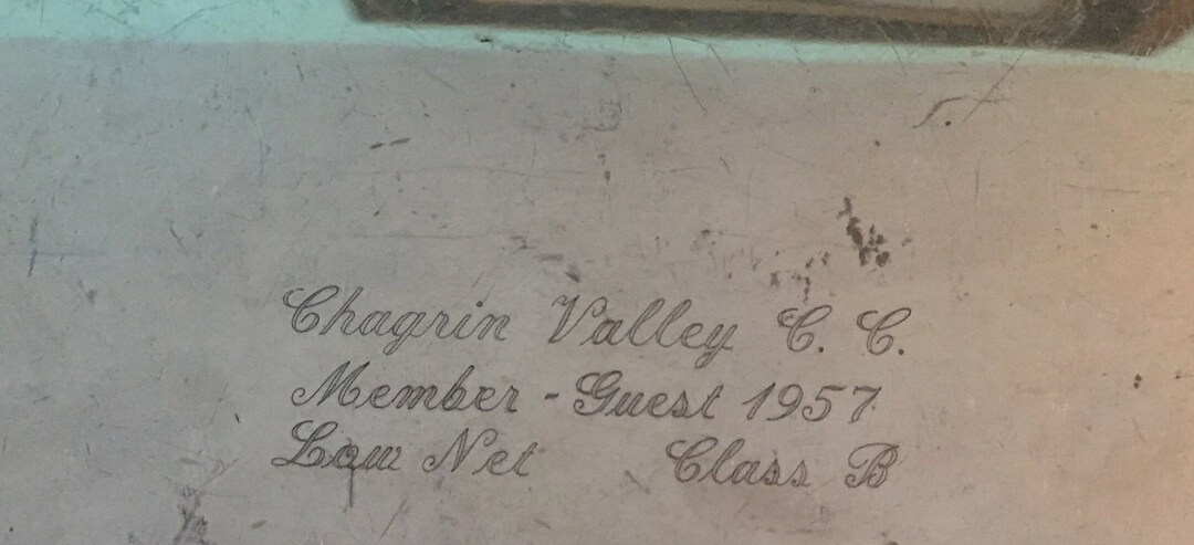 1957 Poole Silver Plate Box #2001 Chagrin Valley C.C. Award Low Net ...