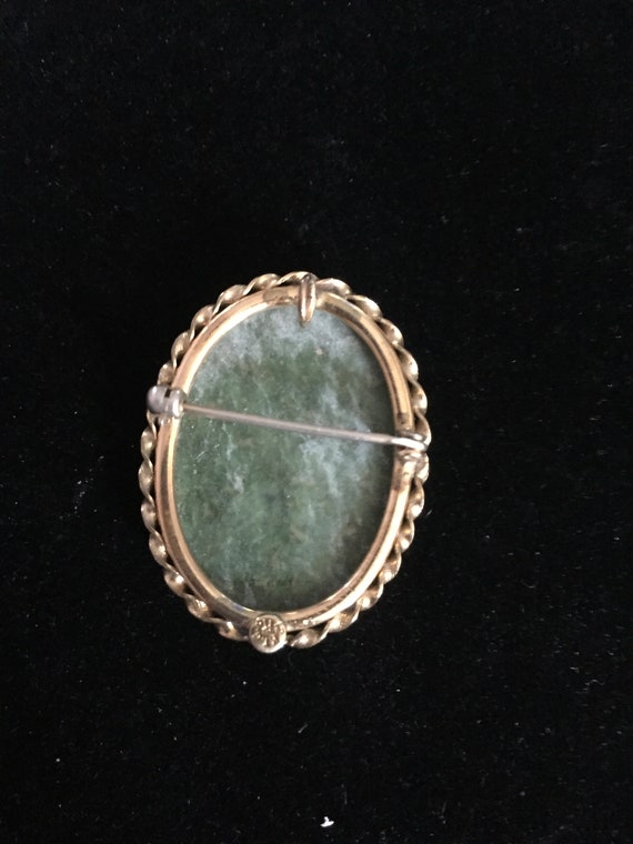 Antique Rare 1922 TK 12K Gold Filled Real Jade /Penda… - Gem