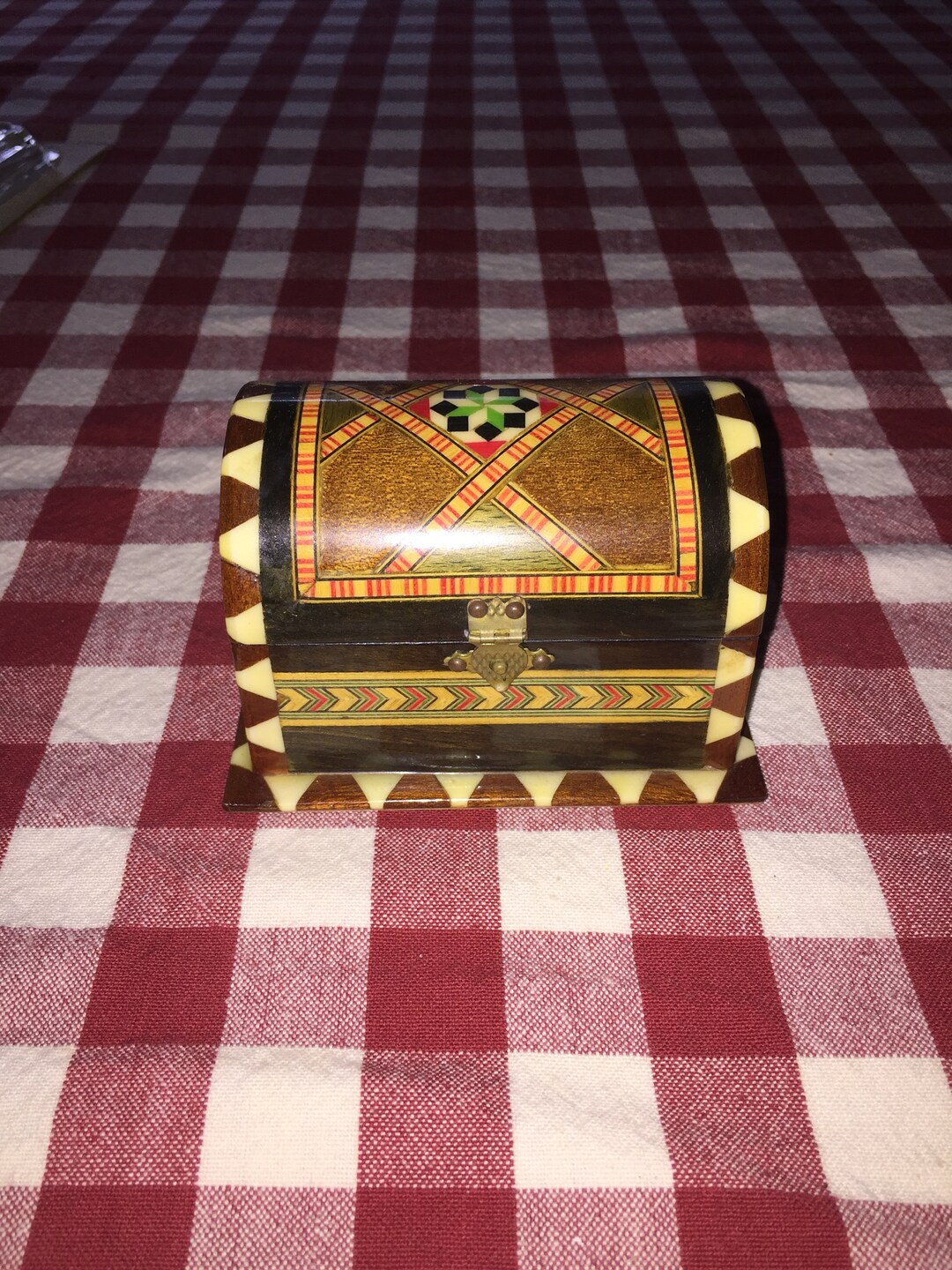 Vintage Small Inlay Wooden Box - Etsy