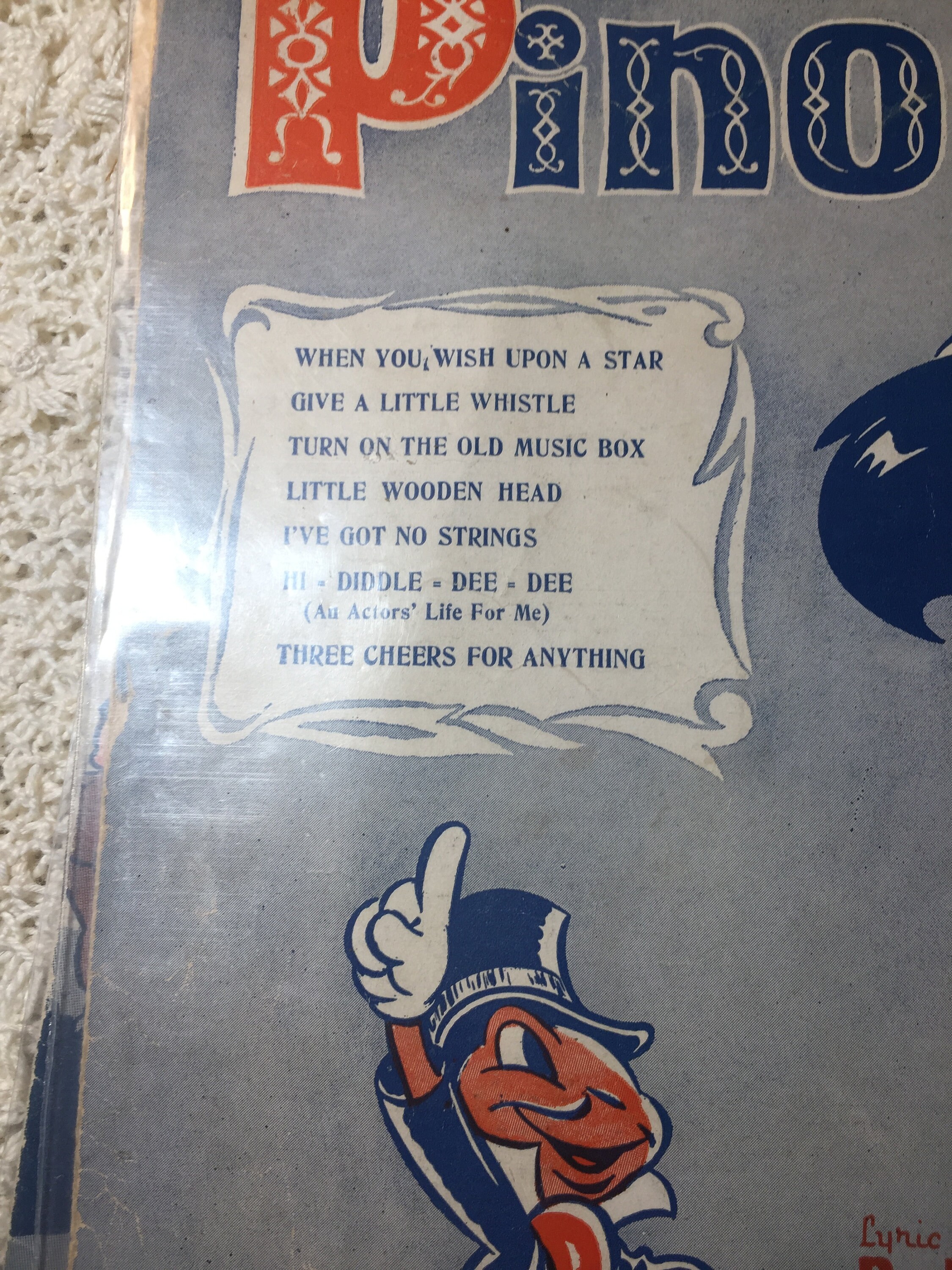 1939 Walt Disney's Pinocchio Sheet Music by Irving Berlin - Etsy