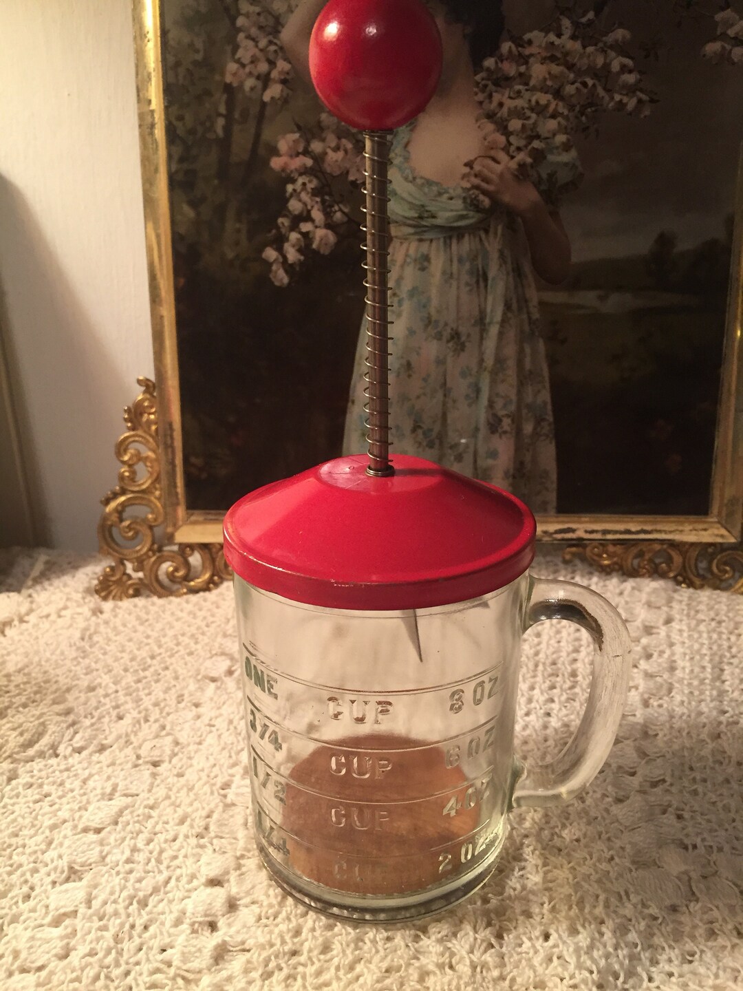 Vintage 1950's Hazel Atlas 1cup Chopper RED - Etsy
